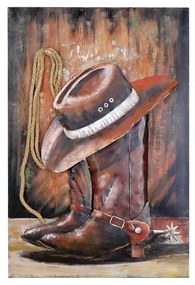 Kovový 3D obraz Cowboy