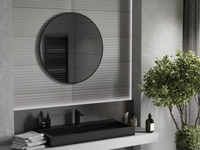 Mexen Loft kulaté koupelnové zrcadlo 80 cm, černý rám - 9850-080-080-000-70