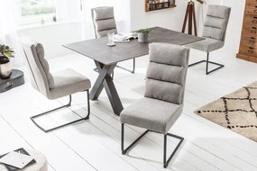 Invicta Interior Moderní kuchyňská židle šedá - Menos