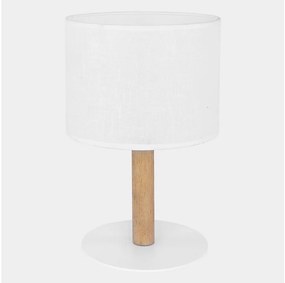 Stolní lampa DEVA 1xE27/60W/230V bílá/dřevo