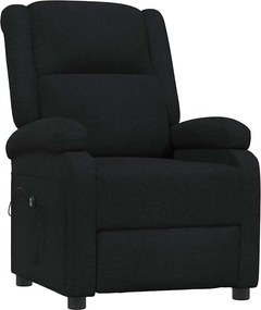 Elektrické polohovací křeslo černé textil 3098355