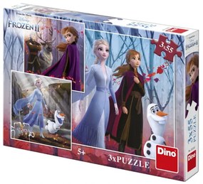 Dino Puzzle Frozen II, 3x55 dílků