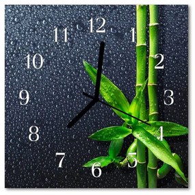 Nástěnné hodiny obrazové na skle - Bambus