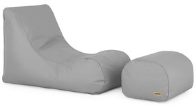 SakyPaky Sakypak sedací vak s podnožníkem světle šedá