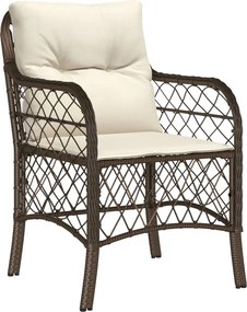 9dílný zahradní jídelní set s poduškami hnědý polyratan 3212123