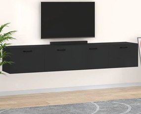 vidaXL Nástěnné skříňky 2 ks 100 x 36,5 x 35 cm kompozitní dřevo [3115674] Barva: Černá