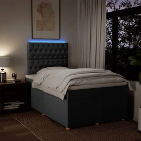 Box spring postel s matrací tmavě šedá 120x200 cm textil 3293555