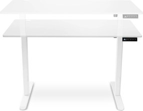 Elektrický psací stůl 120 x 60 cm Lerici - bílý