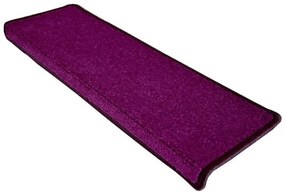 Vopi koberce Nášlapy na schody Eton fialový obdélník, samolepící - 24x65 obdélník (rozměr včetně ohybu)