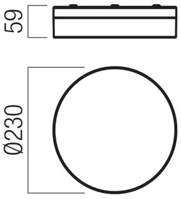 Redo 01-3727 - LED Stropní svítidlo FRISBI LED/12W/230V 3000/4000K IP44 chrom