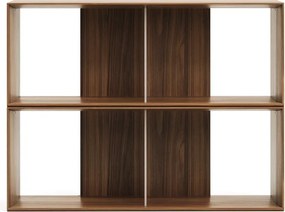 Modulární policový systém v dekoru ořechu v přírodní barvě 2 ks 101x76 cm Litto – Kave Home