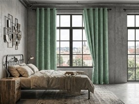 Zatemňovací závěs LOOM VELVET 140x250 cm, zelený Zavěšení: Řasící páska