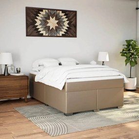 Box spring postel s matrací cappuccino 160x200 cm umělá kůže 3285220