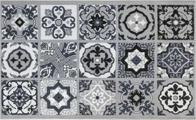 Protiskluzový běhoun Patchwork - šedý