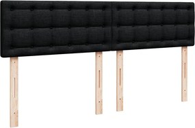 Box spring postel s matrací černá 200x200 cm textil 3287191
