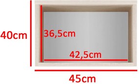 Sestava nábytku do předsíně Emi 32 se zrcadly a čalouněnými panely – barva dub artisan/černá