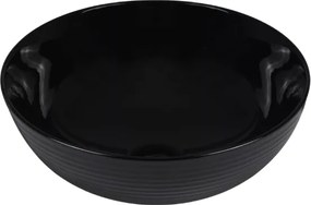 UPTrend Kruhové keramické umyvadlo na desku CLEO BLACK UP4004-2-B18, černá lesk