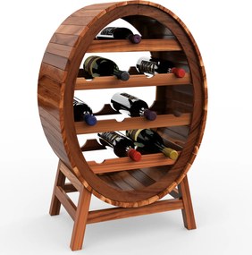 Regál na víno 12 lahve vinný sud design