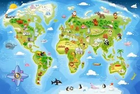 Castorland 040117 Puzzle Obrázková mapa světa MAXI / 40 dílků / od 4 l