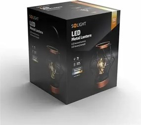 Solight WO3105 kovová lucerna se žárovkou s micro LED / 80lm / teplá b