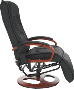 Masážní křeslo, elektrické, černé, ARTUS 2