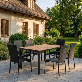Vikio Zahradní ratanový set 150x90 pro 6 osob DT276-P přírodní