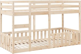 Patrová postel 80 x 200 cm masivní borové dřevo 3308586