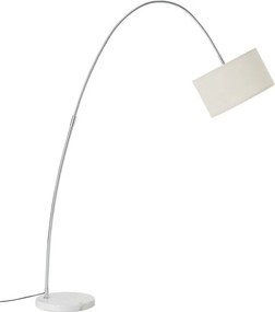 Bílá látková stojací lampa s ohybatelnou konstrukcí (výška 145 cm) Arc – Ellos Home