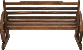 Zahradní lavice 142 cm masivní jedlové dřevo 313891