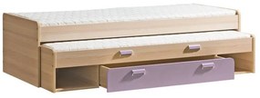 Casarredo LIMO L16 výsuvná postel s úl. prostorem jasan/fialová