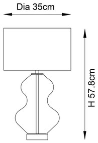 Endon 99110 - Stmívatelná stolní lampa KELDA 1xE27/10W/230V bílá/zlatá