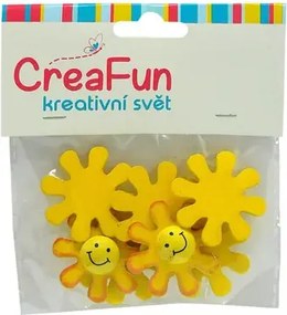 SPARKYS Dřevěné dekorace Slunce / 8 ks / 3,5 cm / od 3 let