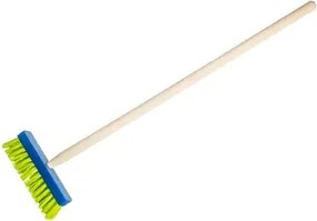 TEDDIES Dětské koště modré / 80 cm / Dřevěná násada