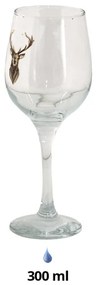 Sklenice na víno s jelenem ok – 300 ml