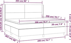 Box spring postel s matrací krémová 200x200 cm umělá kůže 3132401