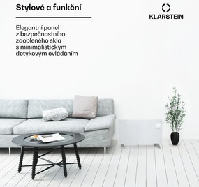 Klarstein Bornholm Curved Ambient, konvektor, 1000/2000 W, bílý