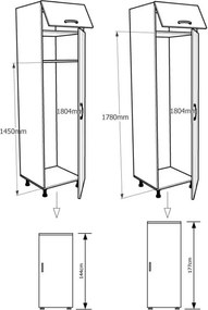 Spodní skříňka Rustic FRIZ 60 B - bílá