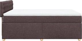 Box spring postel s matrací tmavě hnědá 160x200 cm textil 3289041