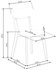 Jídelní židle Buggi, bílá / buk