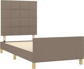 Rám postele bez matrací taupe 90x190 cm textil 3125021