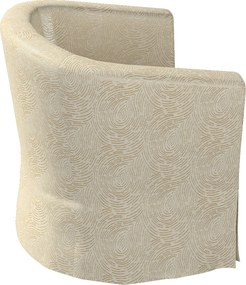 Potah na křeslo IKEA Ektorp Tullsta barva béžová látka lesklé, pletený vzor, vzorované
