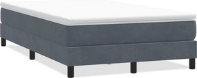 Postel Box Spring bez matrace tmavě šedá 120x210 cm samet 3315820