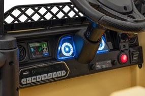 Ramiz Elektrické autíčko Toyota FJ Cruiser béžové + ovladač + pohon 4x4 + LED a audio + EVA kola + plynulý rozjezd