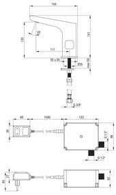 Deante BQH_029V -Bezdotyková umyvadlová baterie s regulací HIACYNT 230/6V chrom