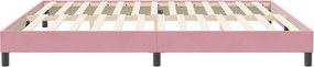 Postel Box Spring bez matrace růžová 200x220 cm samet 3315896