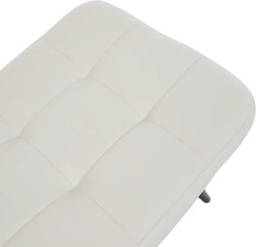 Relaxační křeslo ušák s podnožkou LUMEN - bílá Velvet látka