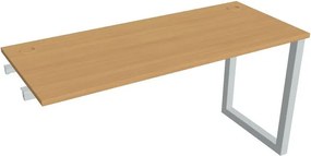 Hobis Kancelářský pracovní stůl k řetězení Hobis UEO 1400R, bílá RAL 9016, deskaakát