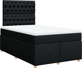 Box spring postel s matrací černá 120x190 cm textil 3291228