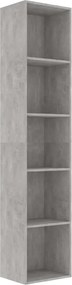 vidaXL Knihovna 40 x 30 x 189 cm dřevotříska [800958] Barva: Betonová šedá