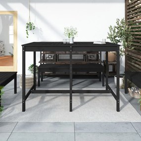 Zahradní stůl černý 159,5 x 82,5 x 110 cm masivní borové dřevo